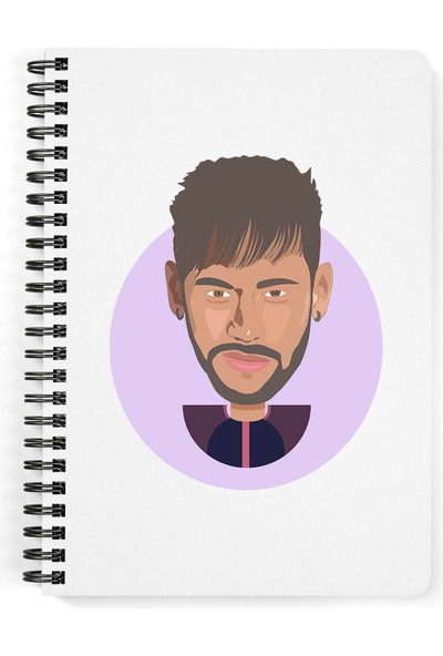 Astak Neymar Baskılı Ahşap Kapaklı Defter 15X20 cm DFT1180