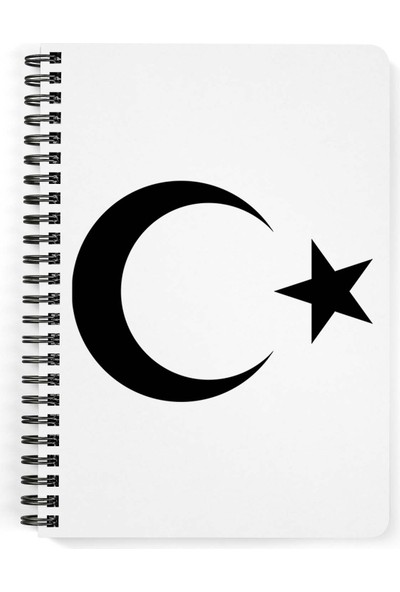 Astak Ay Yıldız Baskılı Ahşap Kapaklı Defter 15X20 cm DFT1473