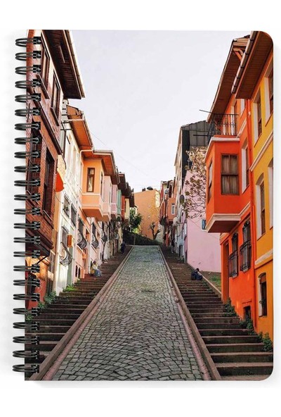 Astak Istanbul Baskılı Ahşap Kapaklı Defter 15X20 cm DFT2700