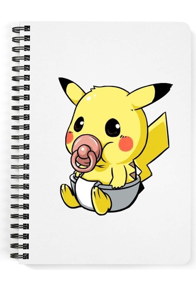 Astak Pikaçu Baskılı Ahşap Kapaklı Defter 15X20 cm DFT6456