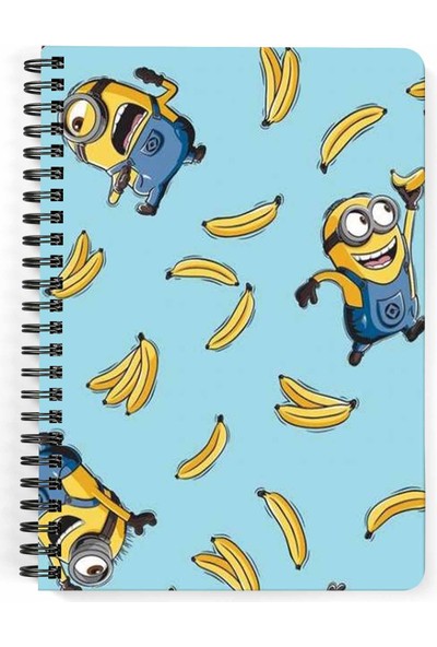 Astak Minyonlar Baskılı Ahşap Kapaklı Defter 15X20 cm DFT4877