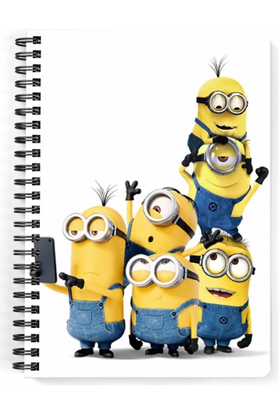 Astak Minyonlar Baskılı Ahşap Kapaklı Defter 15X20 cm DFT3572