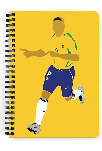 Astak Ronaldo Baskılı Ahşap Kapaklı Defter 15X20 cm DFT4562
