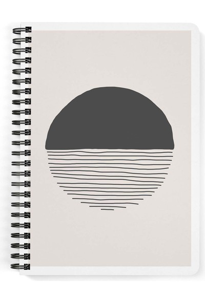 Astak Geometrik Baskılı Ahşap Kapaklı Defter 15X20 cm DFT640