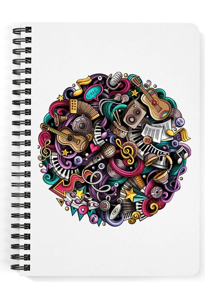 Astak Müzik Enstrümanları Baskılı Ahşap Kapaklı Defter 15X20 cm DFT1550 Astak Müzik Enstrümanları Baskılı Ahşap Kapaklı Defter 15X20 cm DFT1550