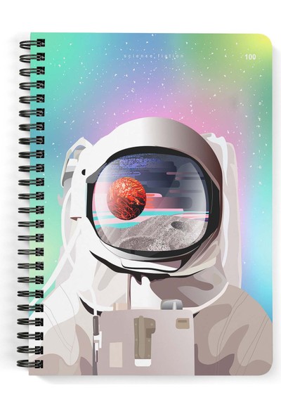 Astak Space Baskılı Ahşap Kapaklı Defter 15X20 cm DFT558
