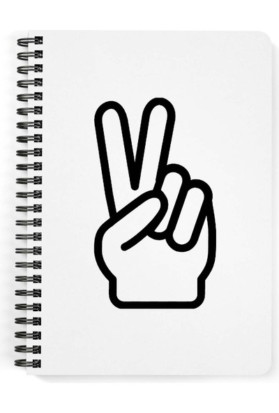 Astak Özgürlük Işareti Baskılı Ahşap Kapaklı Defter 15X20 cm DFT6299