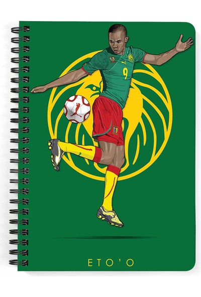 Astak Eto'o Baskılı Ahşap Kapaklı Defter 15X20 cm DFT4579