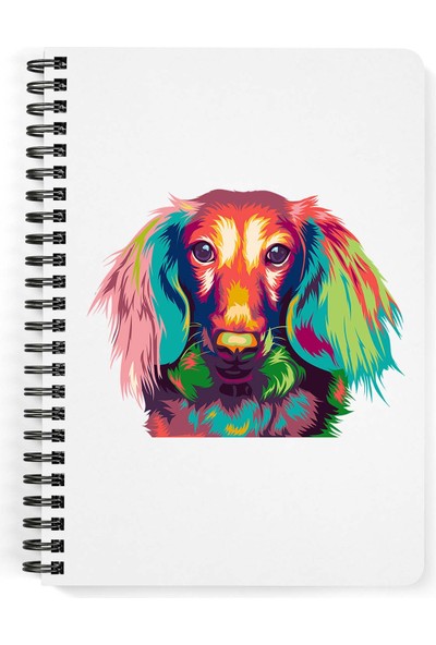 Astak Renkli Köpek Baskılı Ahşap Kapaklı Defter 15X20 cm DFT826