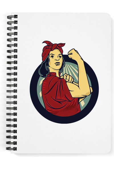 Astak Strong Women Baskılı Ahşap Kapaklı Defter 15X20 cm DFT1003