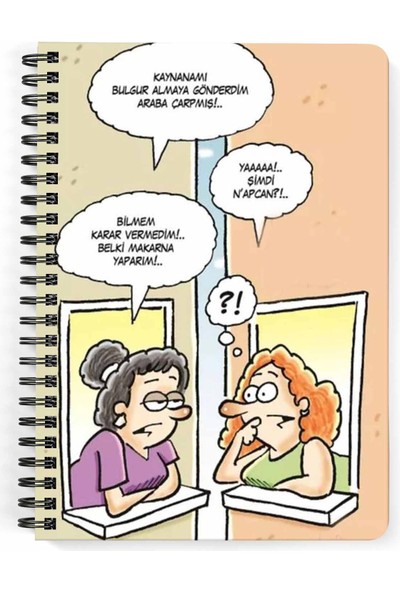 Astak Karikatür Baskılı Ahşap Kapaklı Defter 15X20 cm DFT2559