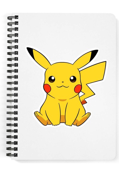 Astak Pikaçu Pokemon Baskılı Ahşap Kapaklı Defter 15X20 cm DFT5800