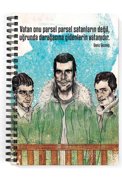 Astak Dar Ağacında 3 Fidan Baskılı Ahşap Kapaklı Defter 15X20 cm DFT3910