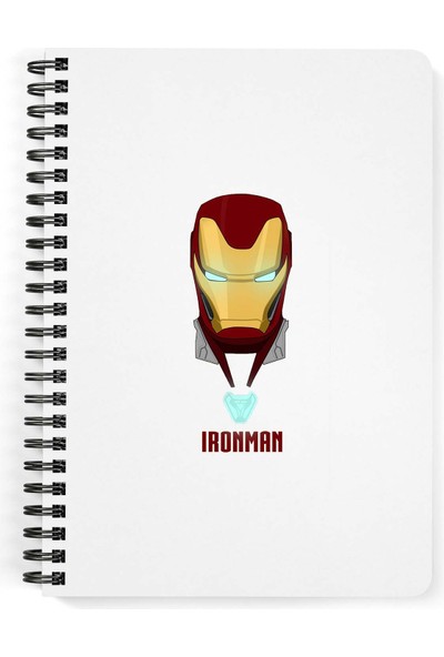 Astak Ironman Baskılı Ahşap Kapaklı Defter 15X20 cm DFT6156