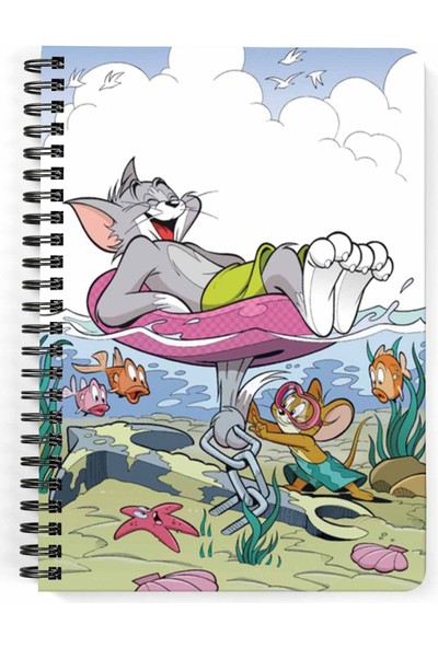 Astak Tom ve Jerry Baskılı Ahşap Kapaklı Defter 15X20 cm DFT4910