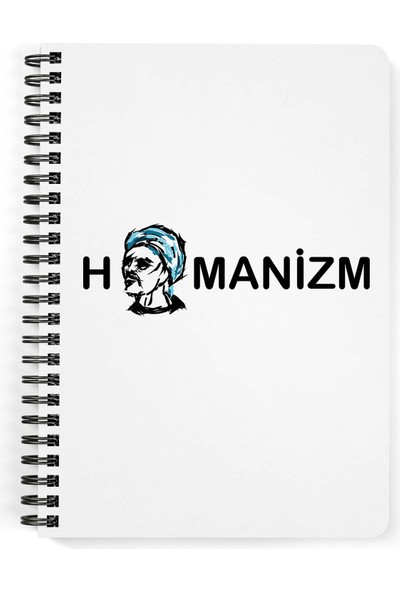 Astak Hümanizm Baskılı Ahşap Kapaklı Defter 15X20 cm DFT1018