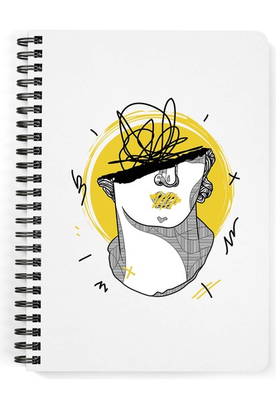 Astak Gençlik Heykeli Baskılı Ahşap Kapaklı Defter 15X20 cm DFT921