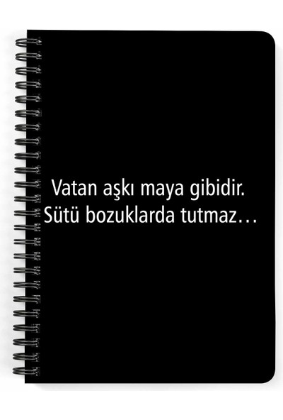 Astak Muhsin Yazıcıoğlu Baskılı Ahşap Kapaklı Defter 15X20 cm DFT5587