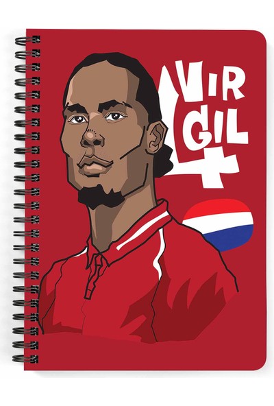 Astak Virgil Van Dijk Baskılı Ahşap Kapaklı Defter 15X20 cm DFT4456 Astak Virgil Van Dijk Baskılı Ahşap Kapaklı Defter 15X20 cm DFT4456