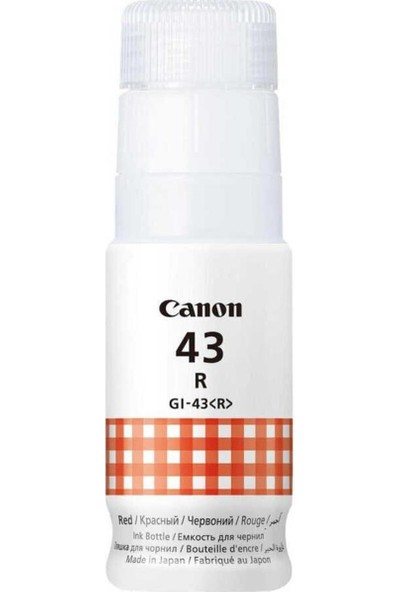 EKS Ticaret Canon Gı-43 R Kırmızı Mürekkep EKS Ticaret Canon Gı-43 R Kırmızı Mürekkep