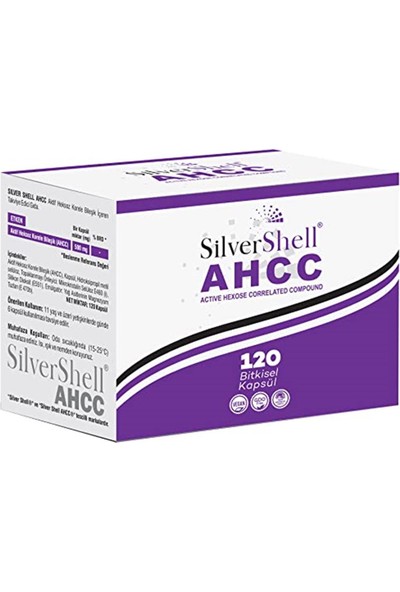 Silver Shell Aktif Heksoz Korele Bileşik (Ahcc) 500 Mg 120 Kapsul