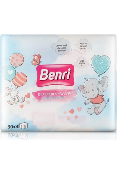 Benri Bebek Islak Mendil 50X3'LÜ