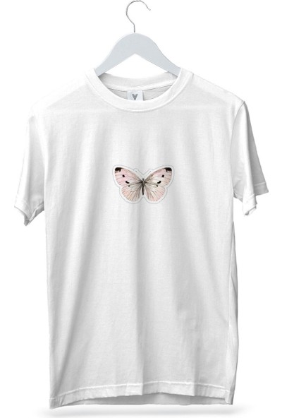 Takivis Kelebek Bisiklet Yaka Kısa Kollu Tişört