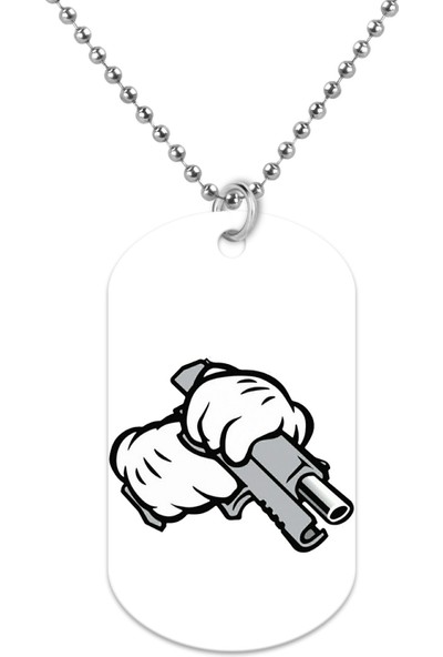 Rowalsi Çeken El Baskılı Gümüş Zincirli Künye/kolye YTKTRD1267