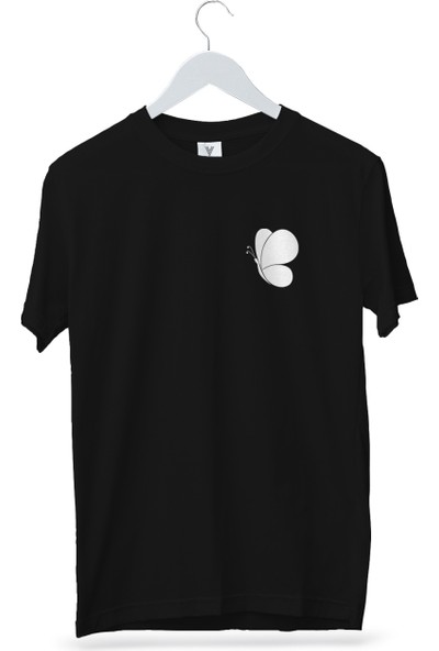 Takivis Kelebek Bisiklet Yaka Kısa Kollu Tişört