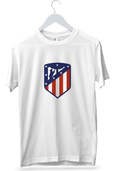 Takivis Atletico Madrid Futbol Takımı Bisiklet Yaka Kısa Kollu Tişört