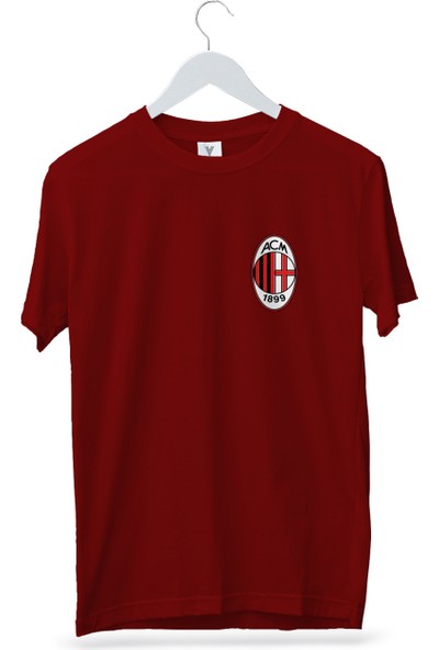 Takivis A.c. Milan Futbol Takımı Bisiklet Yaka Kısa Kollu Tişört