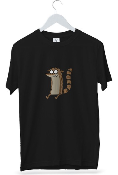 Takivis Rigby Regular Show Bisiklet Yaka Kısa Kollu Tişört