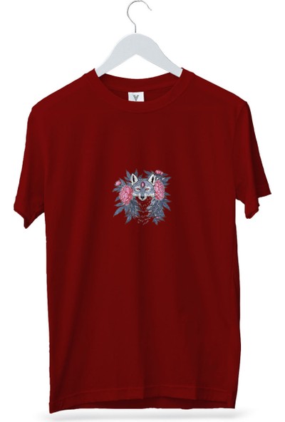 Takivis Motifli Kurt Hayvan Bisiklet Yaka Kısa Kollu Tişört Takivis Motifli Kurt Hayvan Bisiklet Yaka Kısa Kollu Tişört