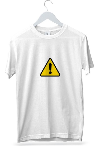 Takivis Dikkat Uyarısı Bisiklet Yaka Kısa Kollu Tişört