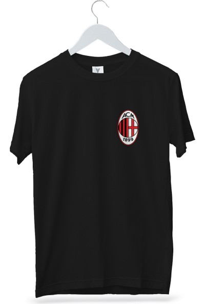 Takivis A.c. Milan Futbol Takımı Bisiklet Yaka Kısa Kollu Tişört