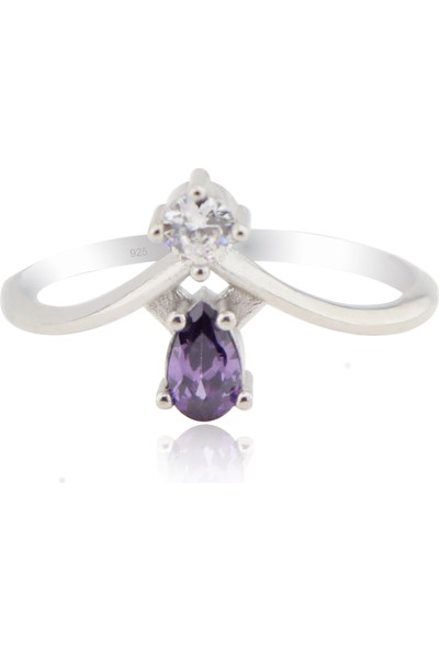 Silveranka 925 Ayar Gümüş Ametist Taşlı Gümüş Yüzük Silveranka 925 Ayar Gümüş Ametist Taşlı Gümüş Yüzük