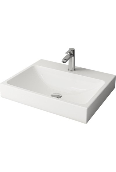 Bocchi Scala Tezgah Üstü Lavabo 60 cm Parlak Beyaz 1077-001-0126 Bocchi Scala Tezgah Üstü Lavabo 60 cm Parlak Beyaz 1077-001-0126
