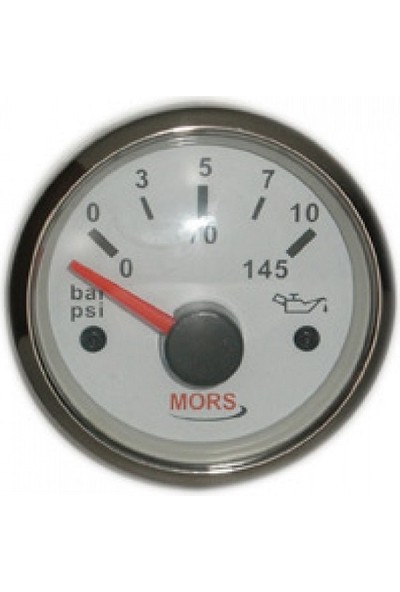Kartal Marin Mors Yağ Göstergesi 10 Bar Beyaz 12-24 V Ø 55 mm Kartal Marin Mors Yağ Göstergesi 10 Bar Beyaz 12-24 V Ø 55 mm