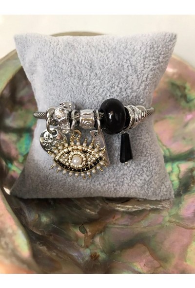 Aura Hediyelik Çelik Çoklu Charm Bileklik- Takı, Aksesuar