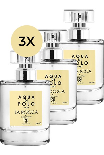 Aqua Di Polo 1987 STCC000201 La Rocca Edp 50 ml x 3 Set Kadın Parfüm