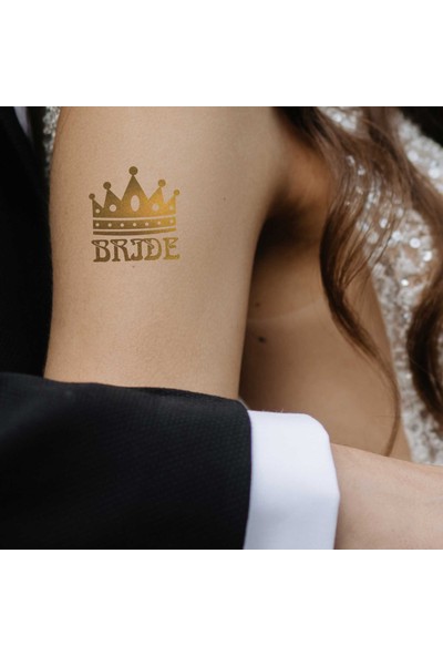 Naya Trendx Tekli Bride Tattoo Model 7 - Altın Yaldız - 5,5 cm x 5,5 cm - Geçici Dövme Naya Trendx Tekli Bride Tattoo Model 7 - Altın Yaldız - 5,5 cm x 5,5 cm - Geçici Dövme