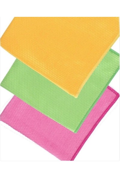 Microsil Mikrofiber 40x40 cm 3'lü Baklava Desen Cam Temizlik Bezi Microsil Mikrofiber 40x40 cm 3'lü Baklava Desen Cam Temizlik Bezi