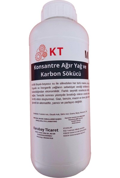 Kt Yağ Sökücü, Konsantre 1 kg