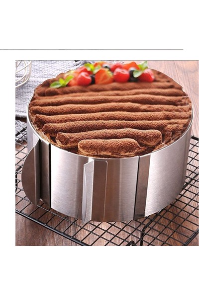 Xnews Kek Kalıbı - Ayarlanabilir Kelepçeli Yuvarlak Paslanmaz Metal- Xnews Kek Kalıbı - Ayarlanabilir Kelepçeli Yuvarlak Paslanmaz Metal-