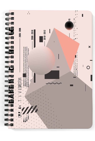 Astak Abstract Baskılı Ahşap Kapaklı Defter 15X20 cm DFT5270