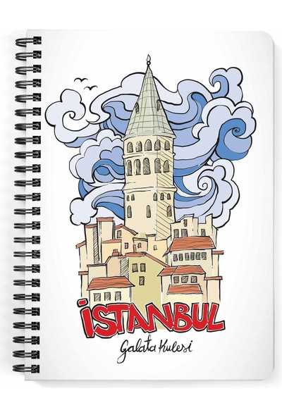 Astak Galata Kulesi Baskılı Ahşap Kapaklı Defter 15X20 cm DFT5300 Astak Galata Kulesi Baskılı Ahşap Kapaklı Defter 15X20 cm DFT5300