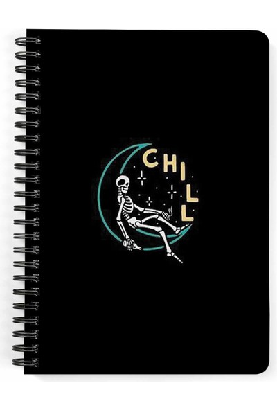 Astak Chill Baskılı Ahşap Kapaklı Defter 15X20 cm DFT5282
