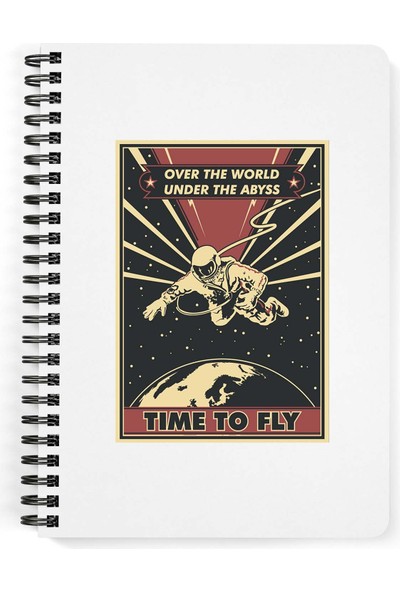 Astak Time To Fly Baskılı Ahşap Kapaklı Defter 15X20 cm DFT1953