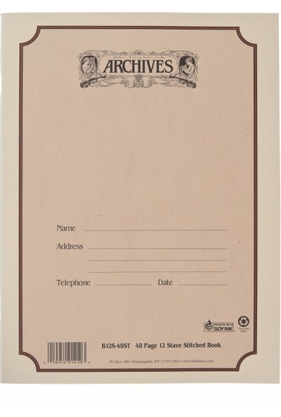 Daddario B12S48ST Archıves Nota Defterı 12 Satır 48 Sayfa