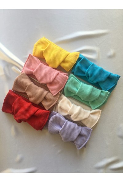 Minnie Kids 8'li El Yapımı Ribana Kız Bebek Bandana Minnie Kids 8'li El Yapımı Ribana Kız Bebek Bandana